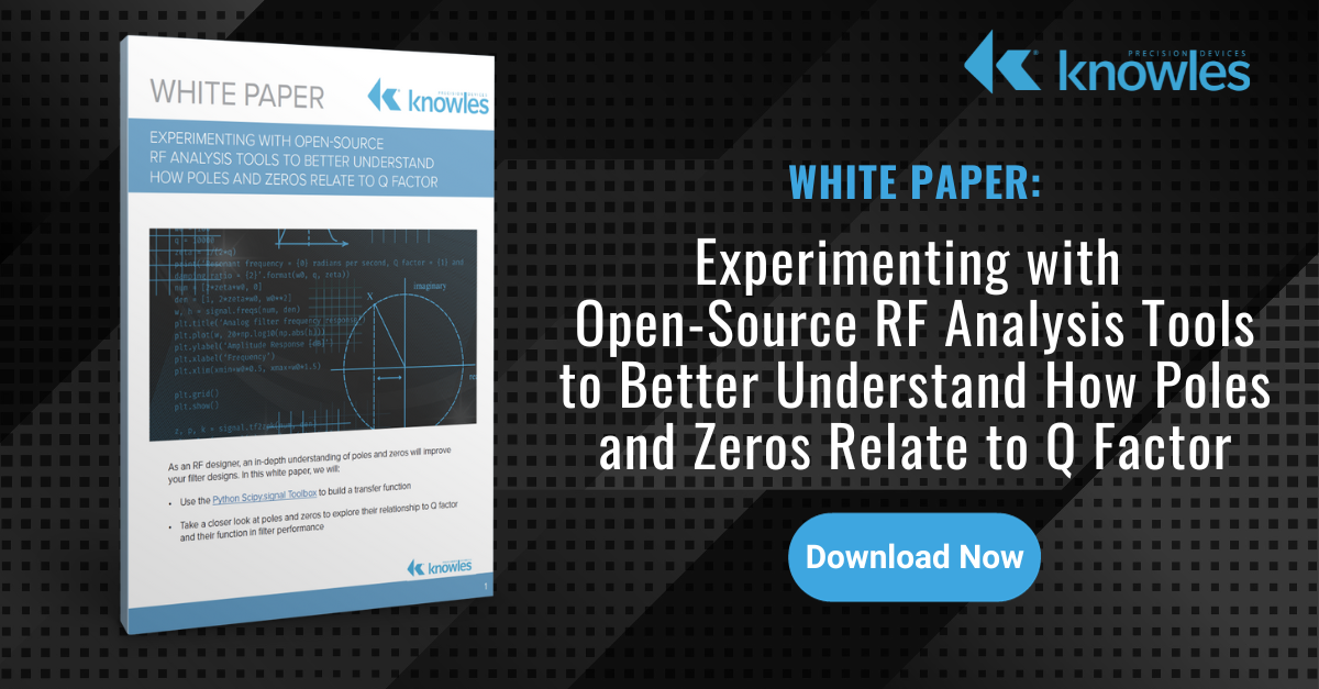 White Paper | RF Tools to Understand How Poles and Zeros Relate to Q Factor